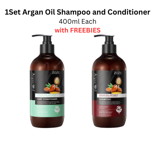 1Set Zozu Argan Oil Shampoo and Conditioner 400ml each or 1pc only ...