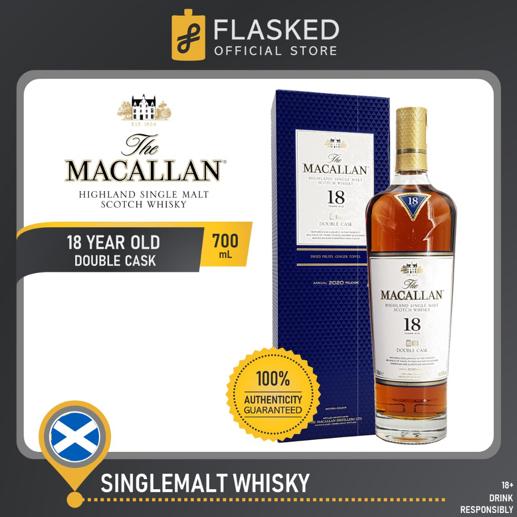 The Macallan Double Cask 18 Year Old Highland Single Malt Scotch Whisky ...
