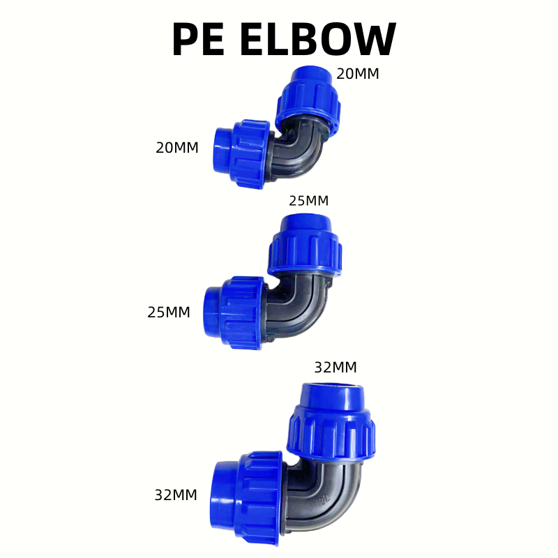 PE Compression Fittings 1/2" 3/4" 1" hdpe pvc pipe elbow tee coupling valve female male | Shopee ...