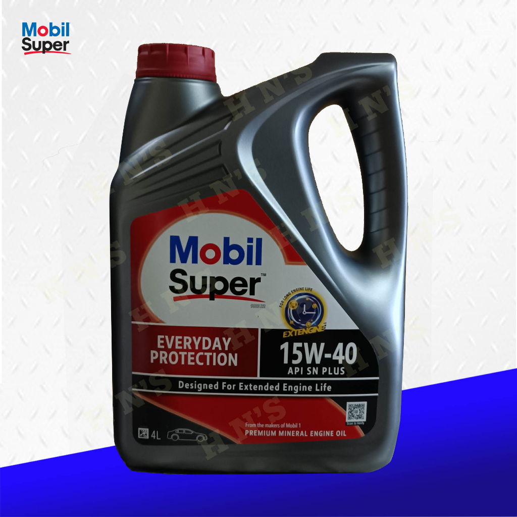 Mobil Super 1000 API SN Plus SAE 15W-40 4L ( 1 Gallon ) | Shopee ...