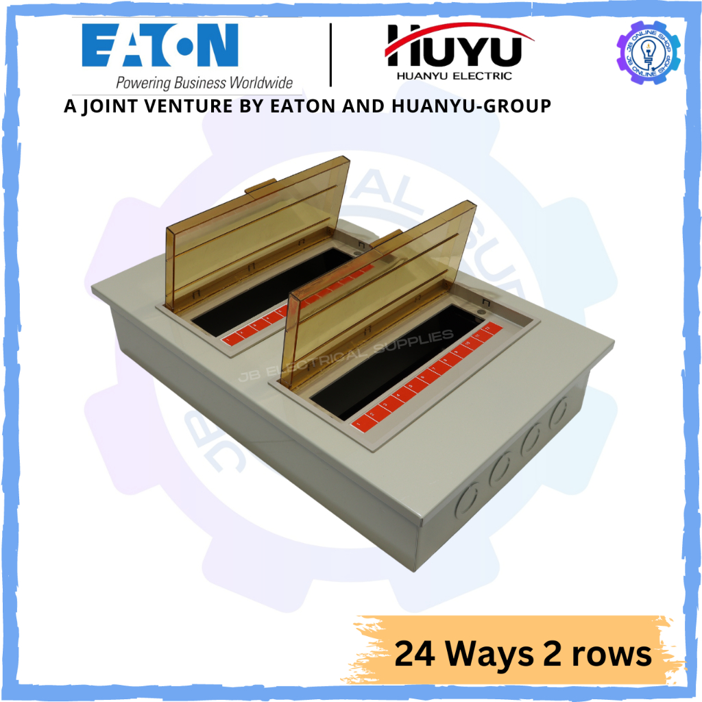 Huyu 24 Ways Distribution Box Flush Mounted Enclosure Only Double Rows ...