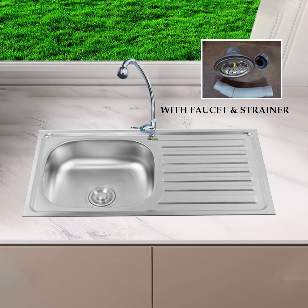 LOWEST PRICE 304 SUS --Stainless kitchen sink/ lababo with drain Plate ...
