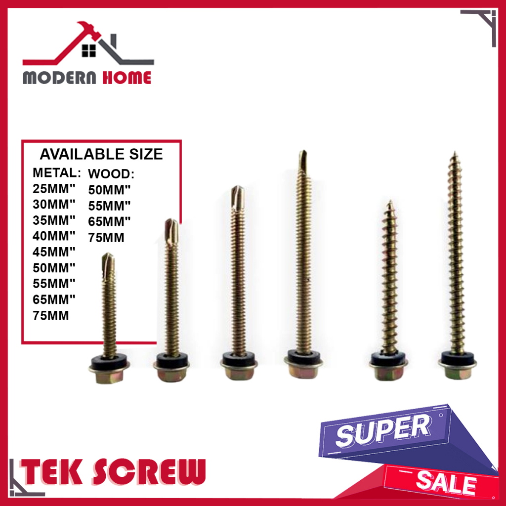 RDR/Text Screw for Metal Steel and Wood (100 pcs) | Shopee Philippines