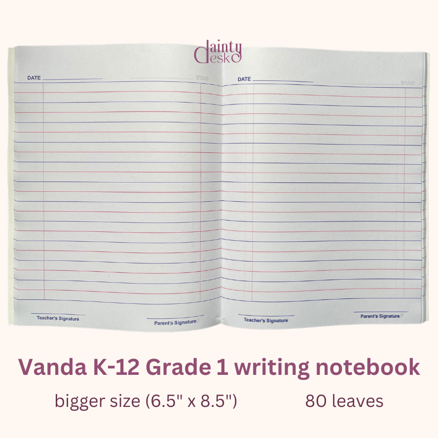 Vanda K-12 Writing notebook - Prep and Grade 1 - 3 | Shopee Philippines
