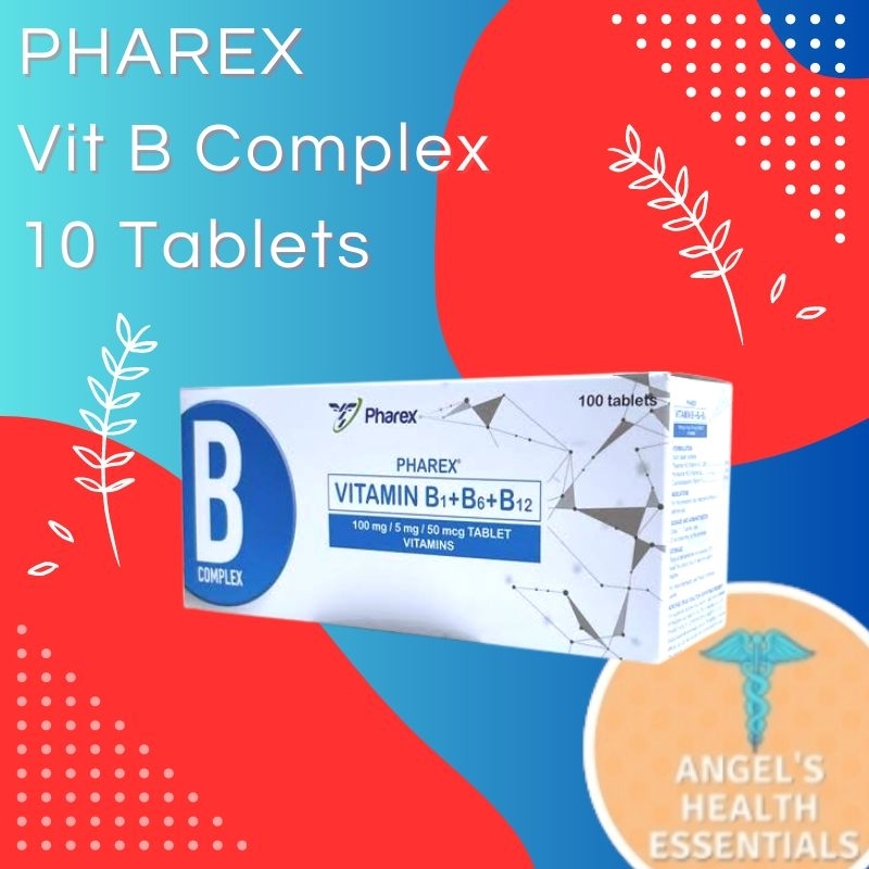 Pharex Vit B Complex Tablet 10 Pieces Feb 2024 Expiry | Shopee Philippines