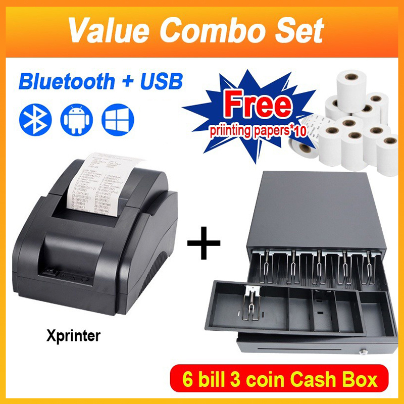 Combo Set A Mobile Bluetooth 58mm Thermal Printer with POS System and Cash Drawer COD | Shopee ...