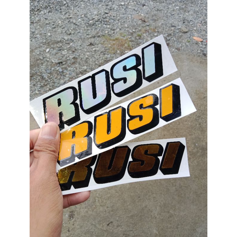 1pc. RUSI inspired word Waterproof Cutout Sticker | Shopee Philippines