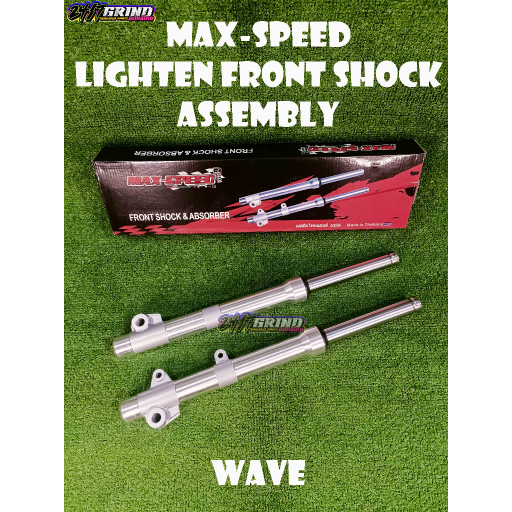 MAX-SPEED LIGHTEN FRONT SHOCK ASSEMBLY HONDA WAVE / RS / XRM VERSION 1 ...
