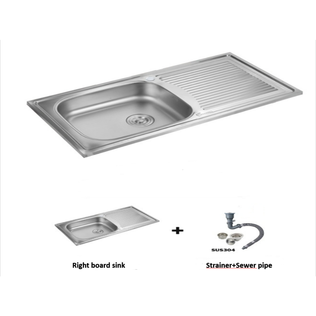 304 STAINLESS STEEL KITCHEN SINK/SIZE:75CM*40CM*14CM | Shopee Philippines