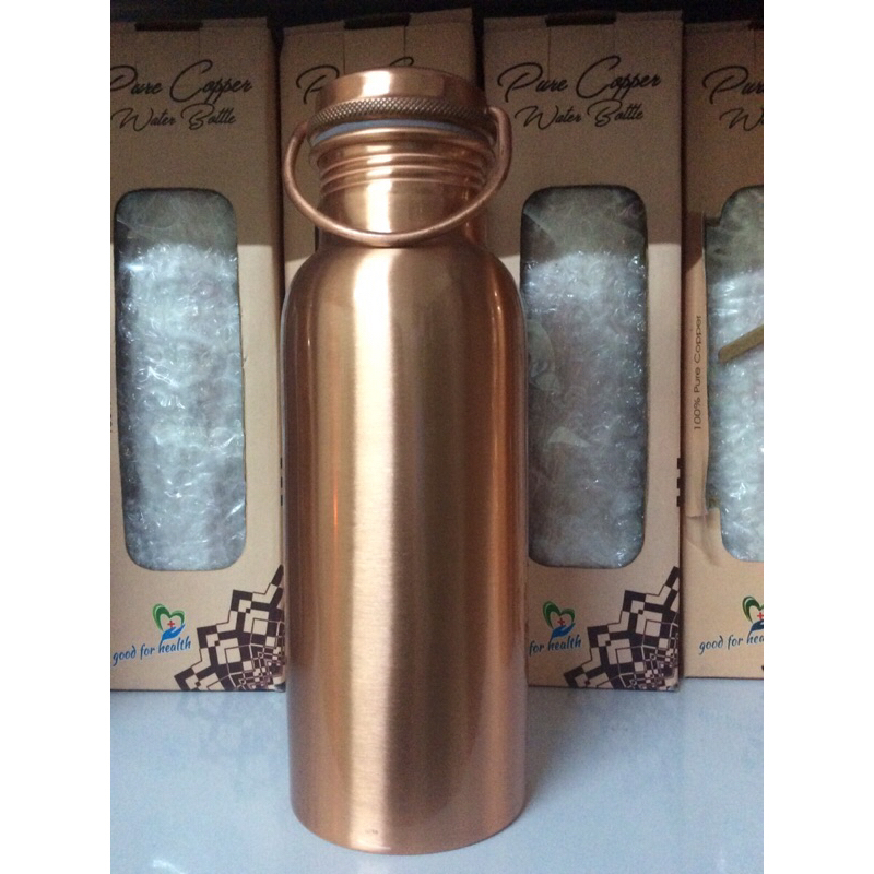Pure Copper Matte Bottle with Handle 750ml | Shopee Philippines