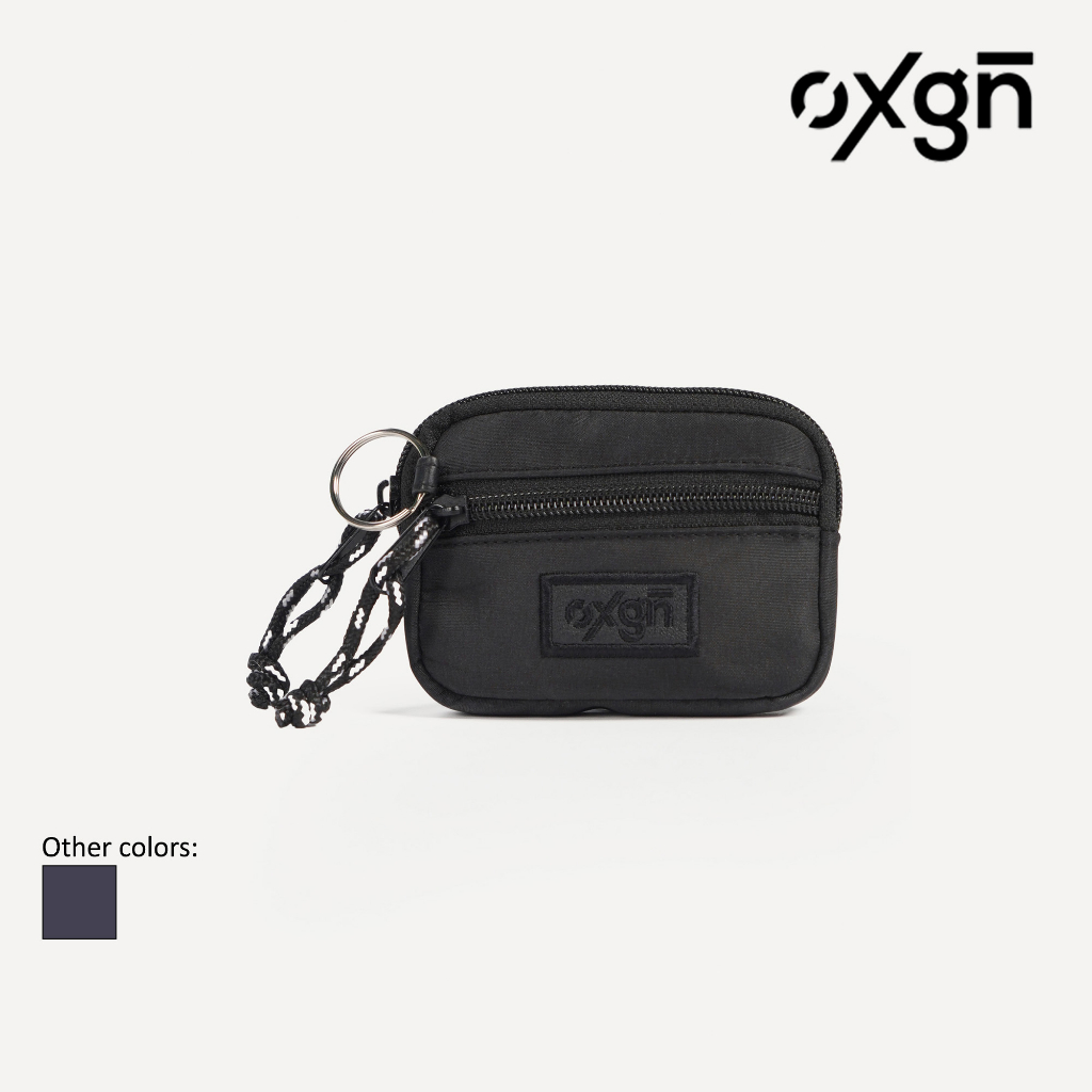 OXGN Coin Purse With Embro Patch For Men And Women (Black/Navy Blue ...