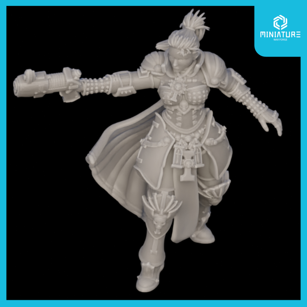 Grythic | Female Inquisitor Valkyr w/32mm Base from Chaosgate ...