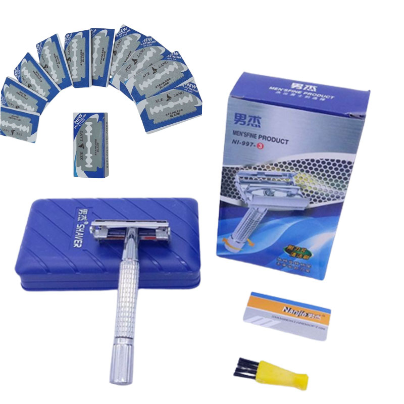 Stainless steel razor shaver for men Manual Shaver with blade safety ...