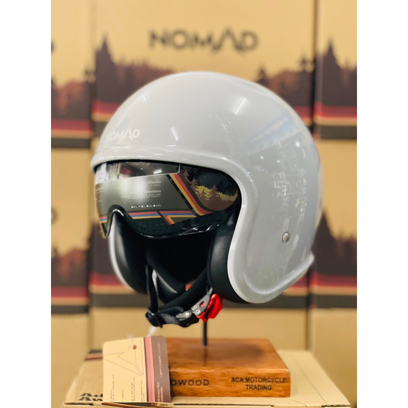 NOMAD RAFA Open Face Helmet w/ Free Clear Visor (Retro Helmet) | Shopee ...