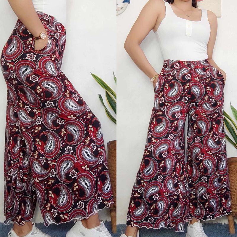 WIDE LEG SQUAREPANTS W2SIDEPOCKET/FREESIZE FIT UP TO XL | Shopee ...