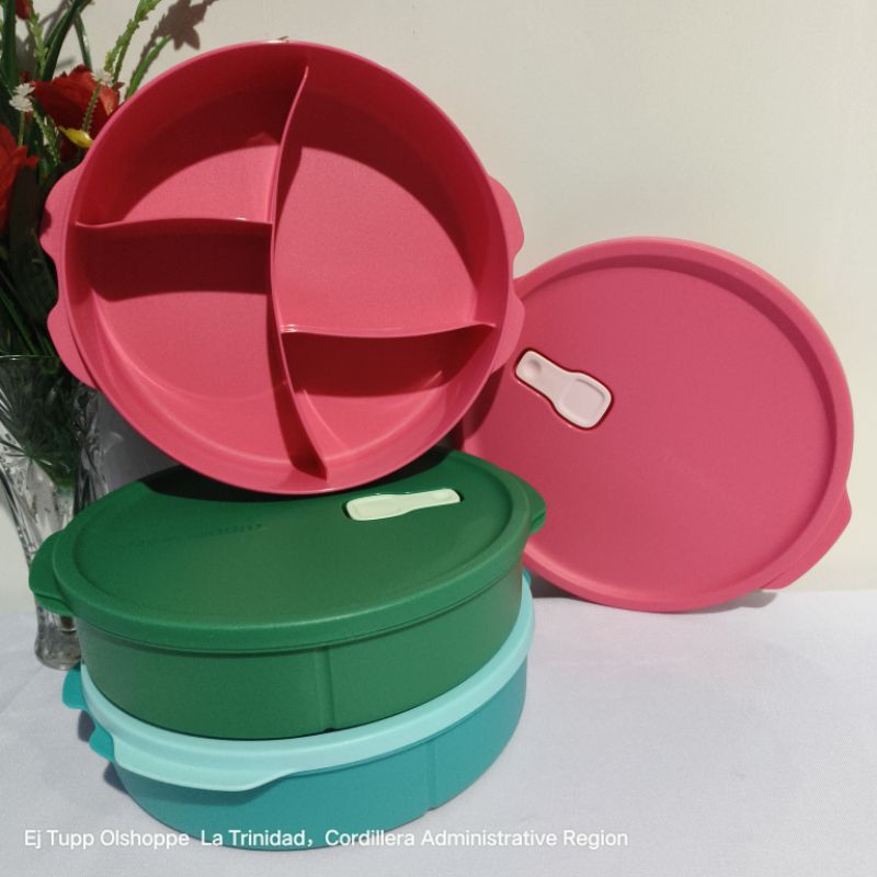 Tupperware Brands Round Divided Lunchbox 830ml (1pc) | Shopee Philippines