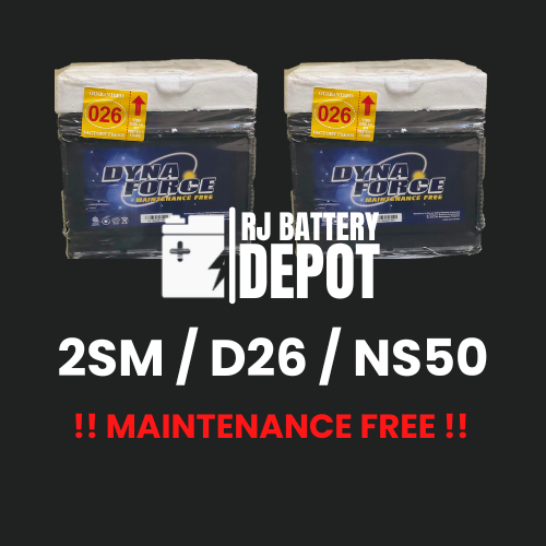 MOTOLITE MANUFACTURER 2SM / D26 / NS50 MAINTENANCE FREE Dyna Force Battery | Shopee Philippines
