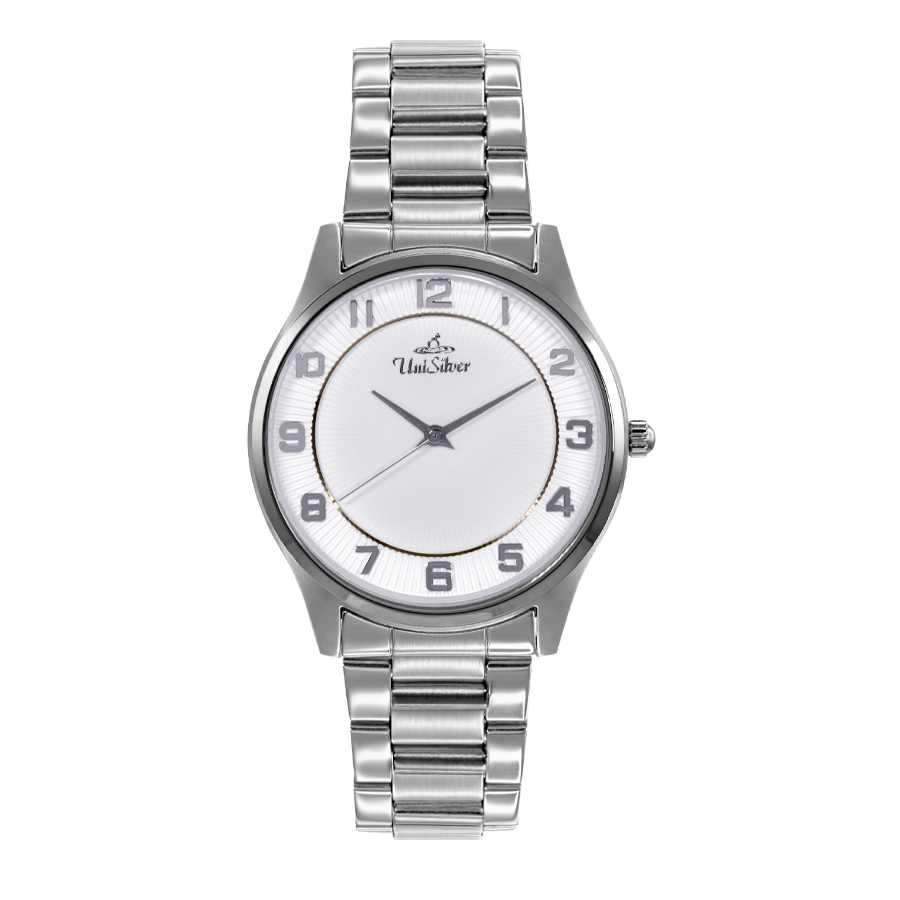 UniSilver TIME RADIANZA Men's Medium Analog Silver/Silver Stainless ...