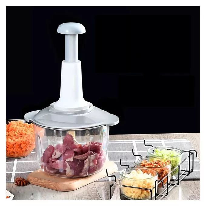 MULTI-FUNTIONAL MANUAL FOOD PROCESSOR HAND-POWERED FOOD CHOPPER HAND ...