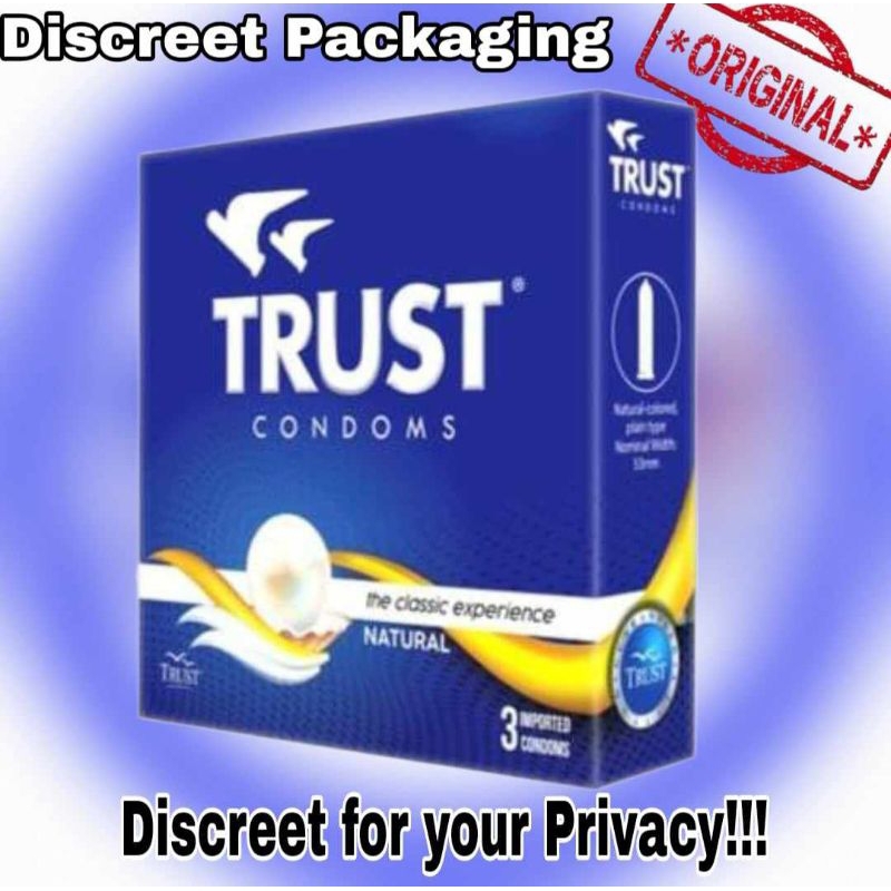 Trust Condom Natural (3 sachets/Pack)Discreet packaging | Shopee ...