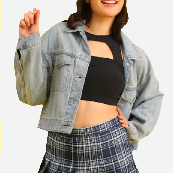 Surplus Ladies' Branded Denim Soft Boxy Jacket | Shopee Philippines
