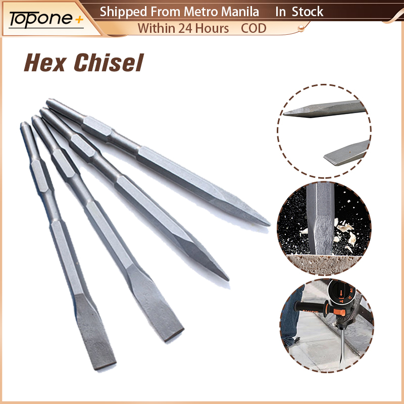 Hex Chisel 17x280 Pointed Flat Electric Hammer chisel For Concrete ...