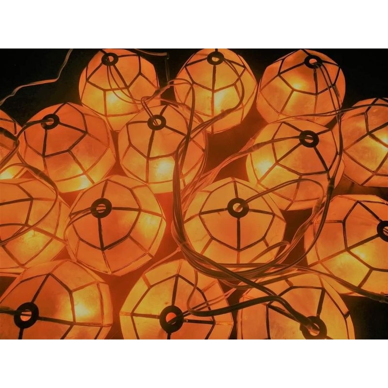 Capiz Balls made in Pampanga size 6, set of 10, 5 meters long | Shopee ...