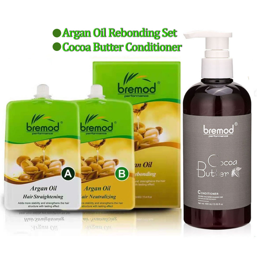 Bremod Hair Rebonding Set Cream Straightening Moisturizing Jojoba ...