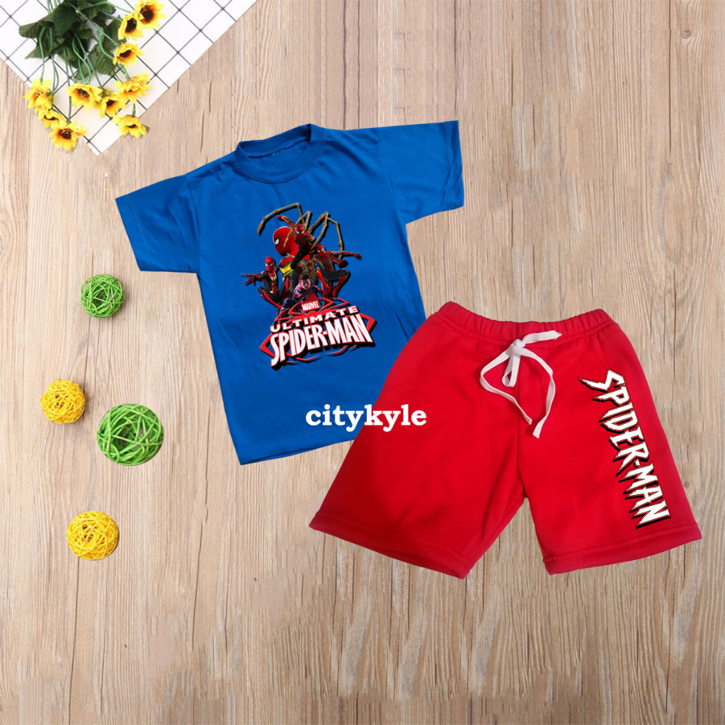 Kids Terno Short Spiderfor kids ootd trendy clothes new (1-11yrs.old ...