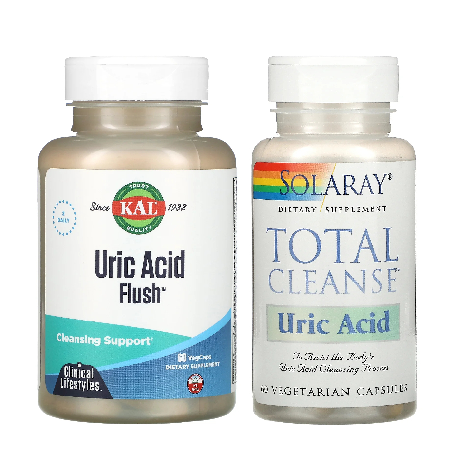 On Hand KAL Uric Acid Flush Total Cleanse, Uric Acid 60 VegCaps ...