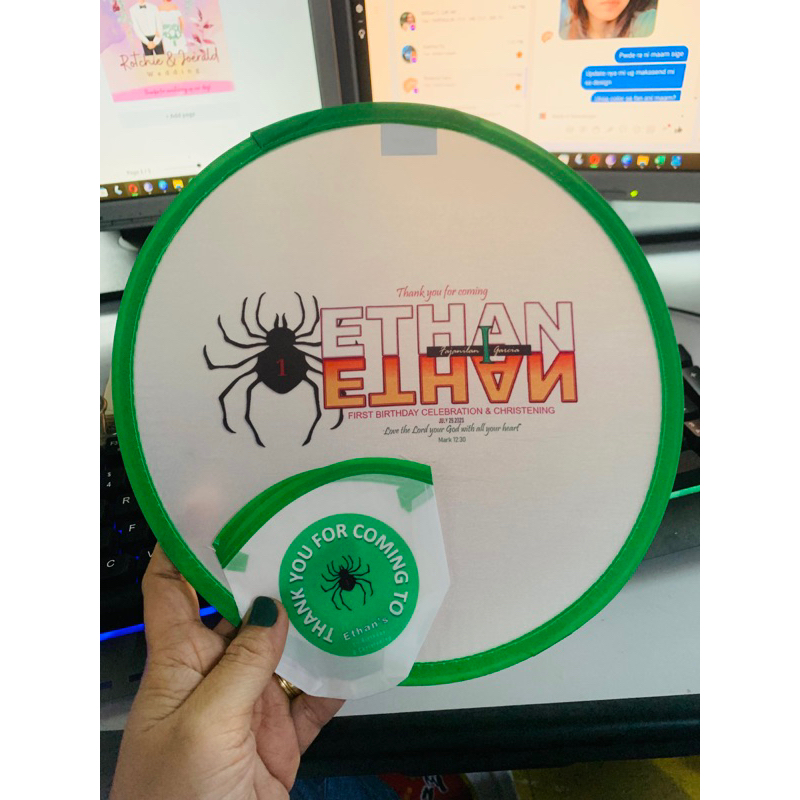 Personalized Foldable Fan/Sublimation Round Fan Colored Lining | Shopee ...