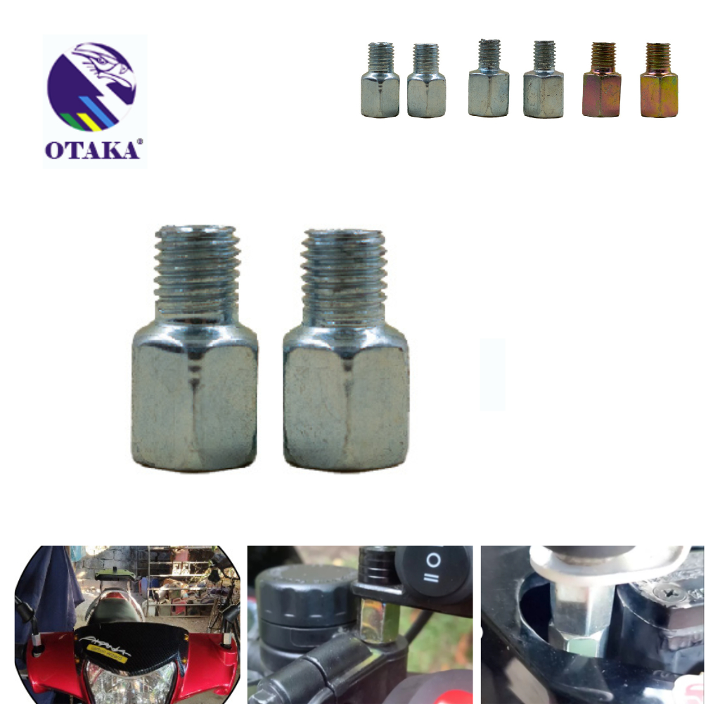 OTAKA MOTORCYCLE SIDE MIRROR ADAPTER UNIVERSAL H/Y/S (JAPAN QUALITY ...