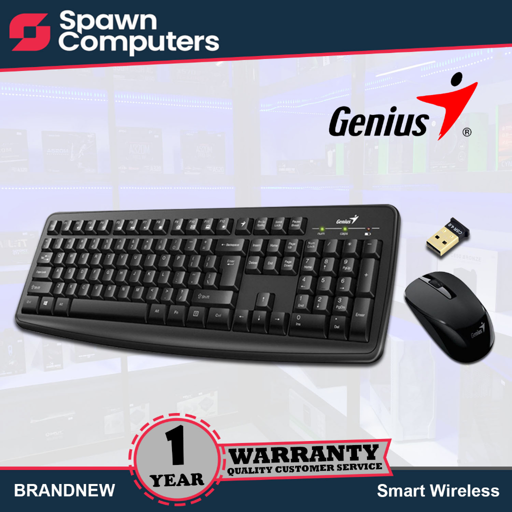 Genius Smart KM-8100 Wireless Multimedia Keyboard and Mouse Combo ...