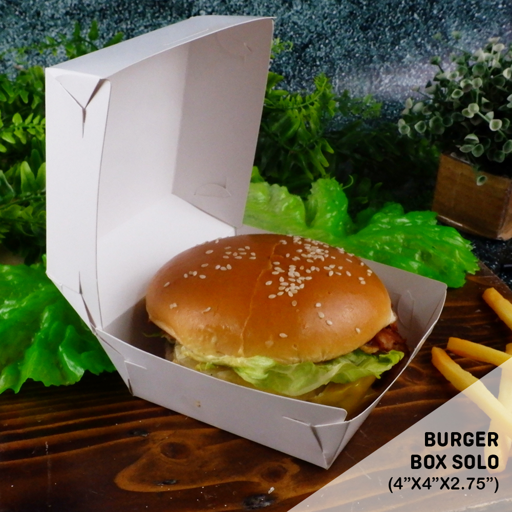 Burger Box Plain by 50 pcs ( 4 x 4 x 2.75 inches) | Shopee Philippines