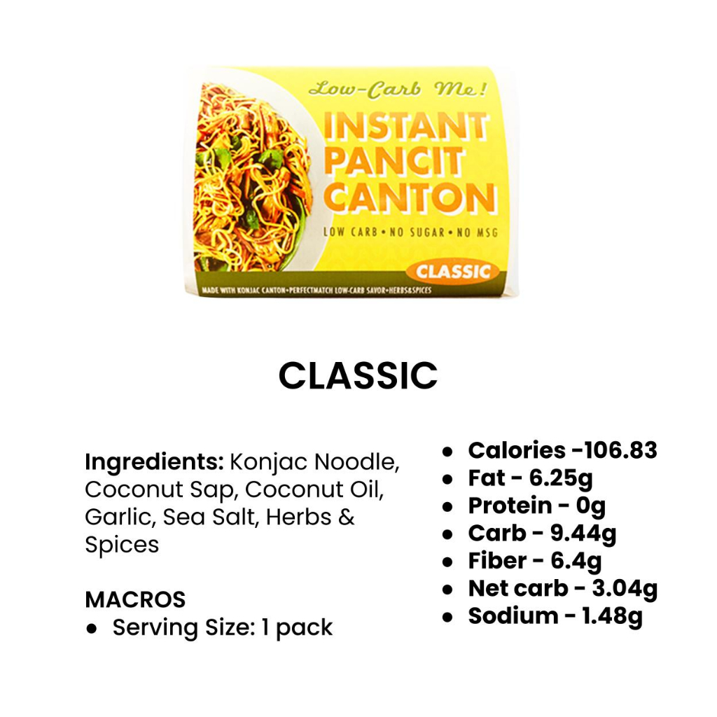 Instant Pancit Canton (Classic, Chili Mansi, Chili Garlic) Low Carb ...