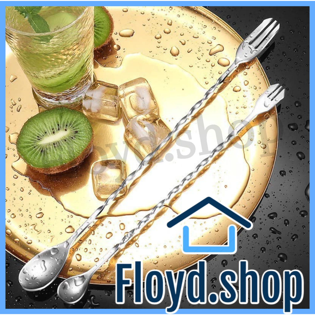 FLOYD.SHOP Stainless Steel Bar Spoons Mixer Cocktail Drink Stirring Mix ...