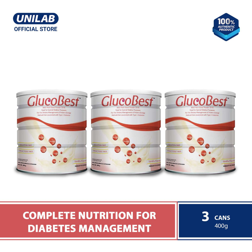 Glucobest GC Vanilla 400g X 3 CANS | Shopee Philippines