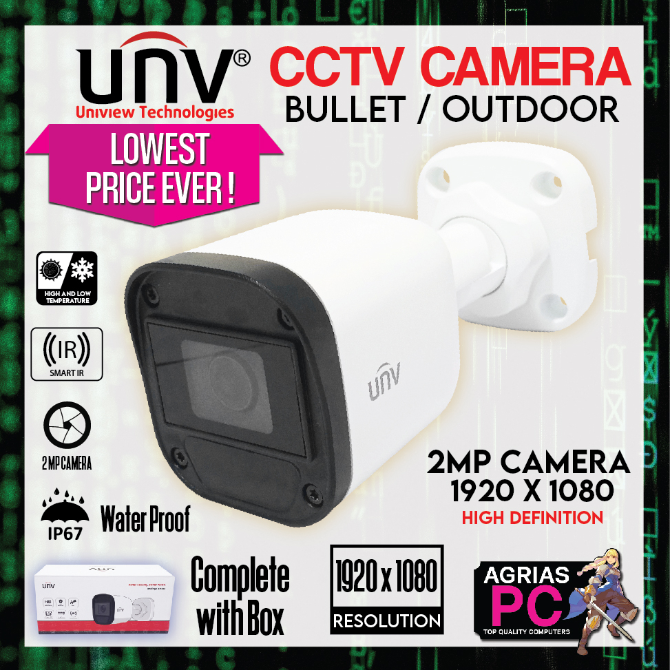 CCTV CAMERA - UNV - UNIVIEW OUTDOOR CAMERA - 2MP - 1080P - BRANDNEW ...