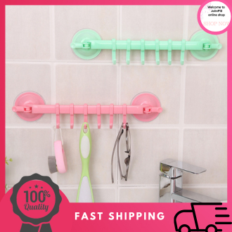 MINI912 6 Hooks Bathroom Wall Organizer Hooks SABITAN (random) | Shopee ...
