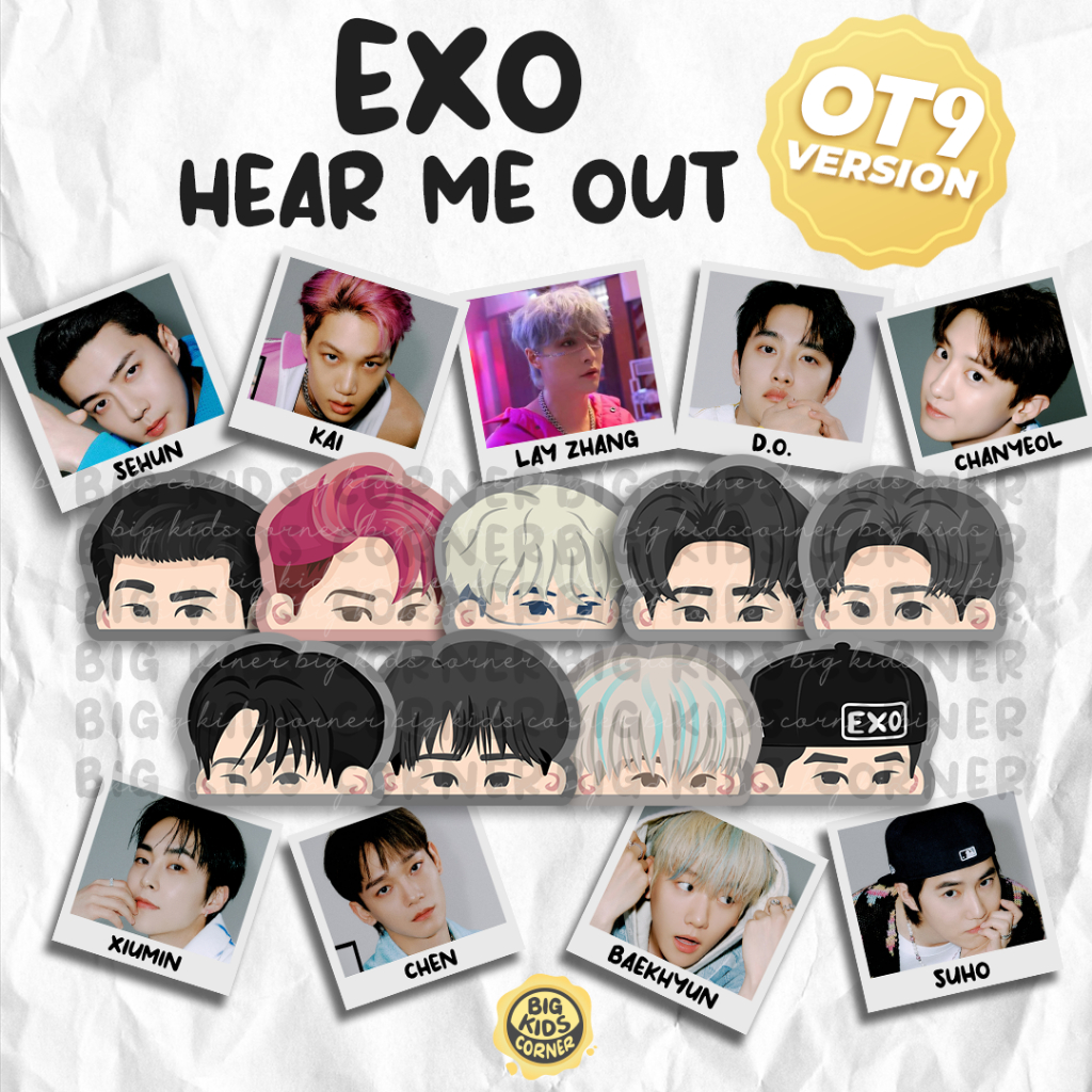 EXO - Hear Me Out PEEKERS (Waterproof Stickers) | Big Kids Corner ...