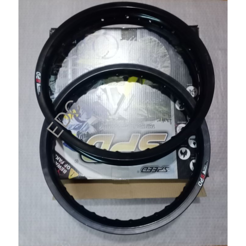 SPD ALLOY RIM COLOR BLACK ONLY 36HOLES SIZE 2.15/17/2.50/17 BRAND NEW ...