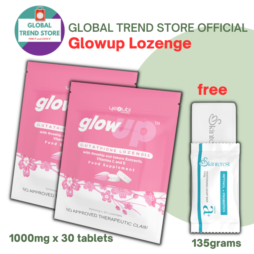Glow Up Glutathione 30 x 1000mg Lozenges | Shopee Philippines