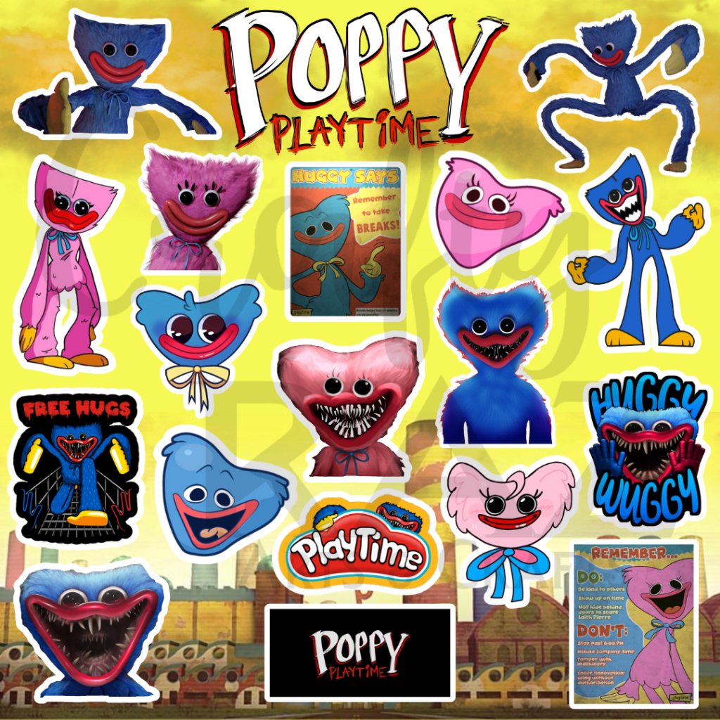 Poppy Playtime Waterproof Sticker Set (18 pcs per set) | Shopee Philippines