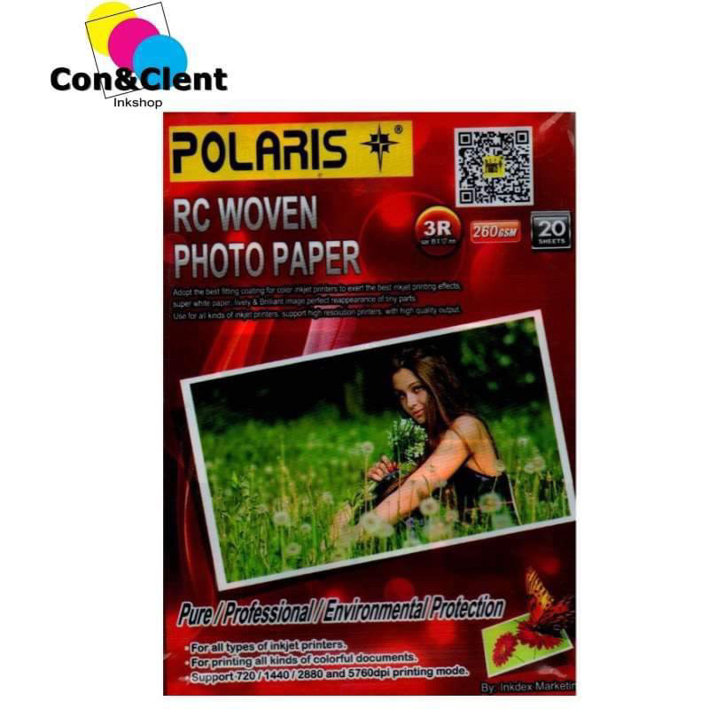 POLARIS RC WOVEN PHOTOPAPER 3R 4R 5R A4 (20pcs/pack) | Shopee Philippines