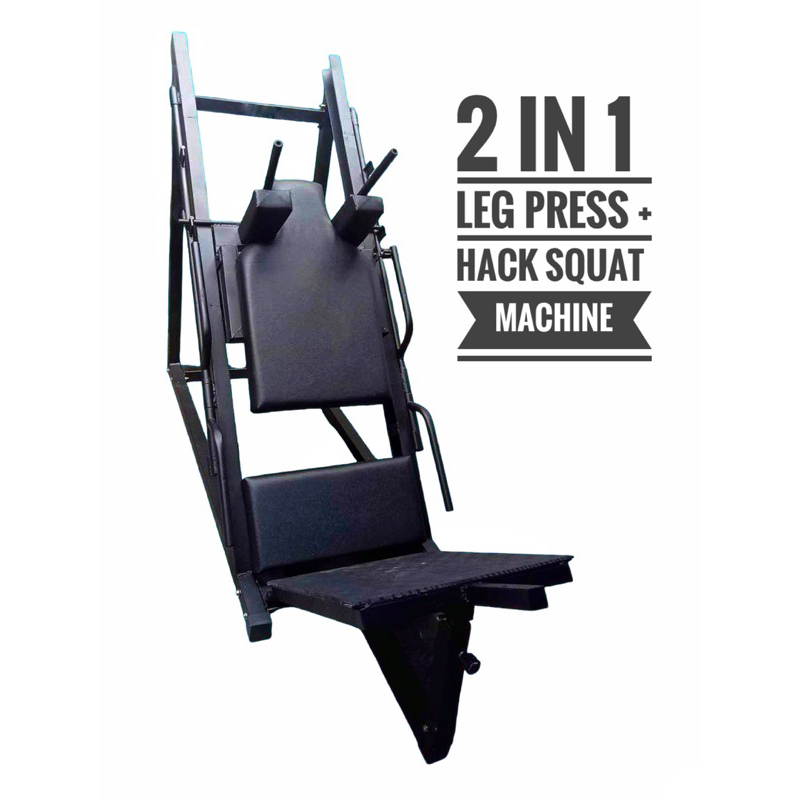 2 in 1 Plate-Loaded Linear Leg Press and Hack Squat Machine, Lower Body ...