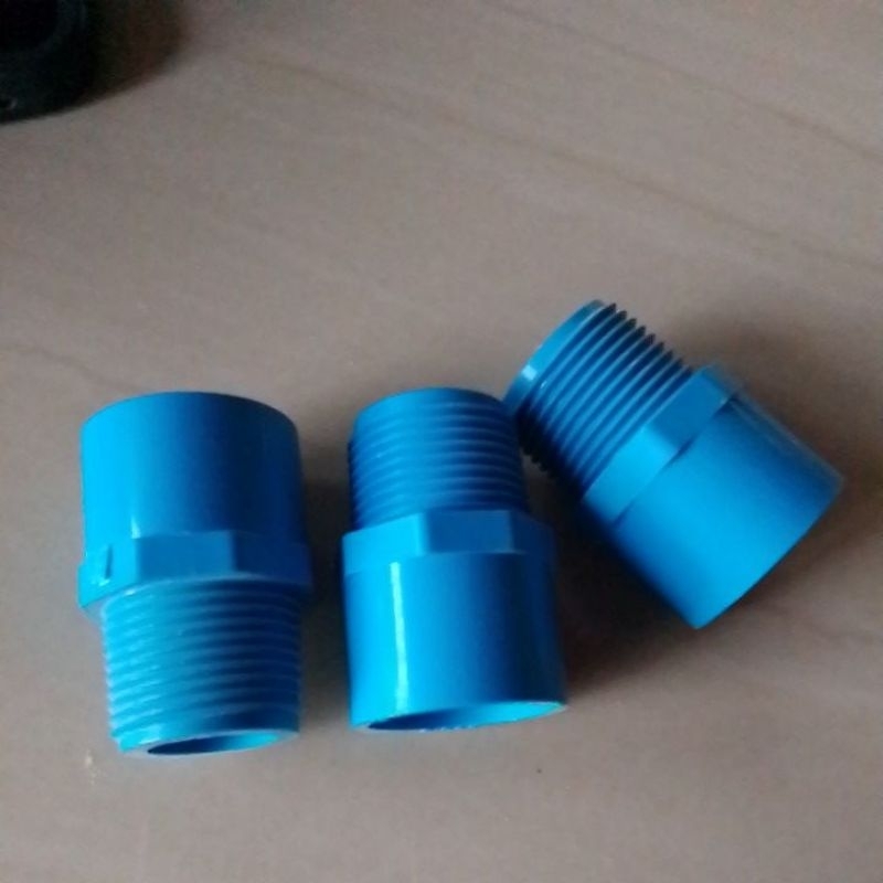 PVC coupling ½ BLUE FITTINGS MALE ADAPTOR | Shopee Philippines