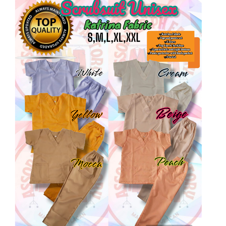 assorted ph factory' YELLOW SCRUBSUIT FOR WORKERS UNIFORM | Shopee ...