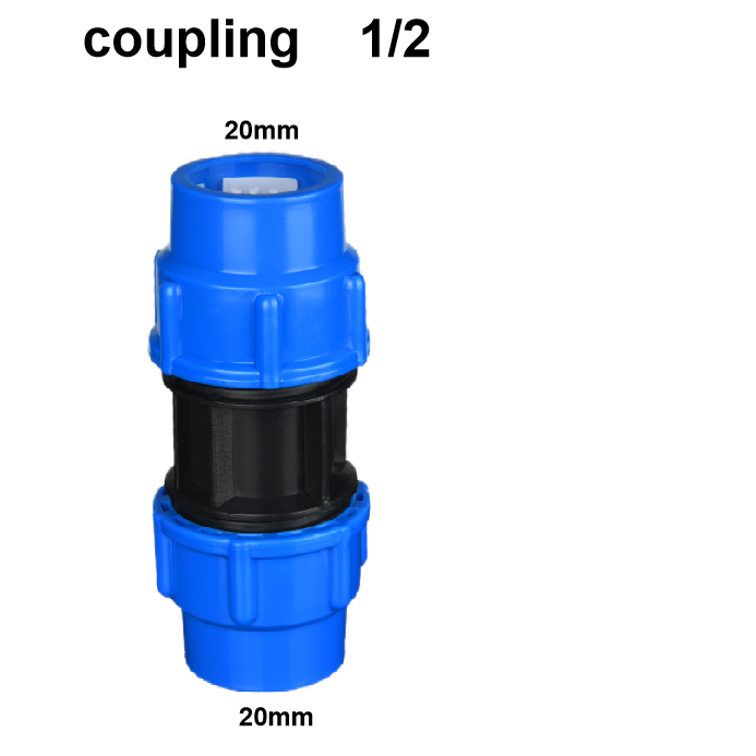 1/2"-1" （20-32mm）PE-quick connector Fittings Coupling Elbow Tee PE compression accessories ...