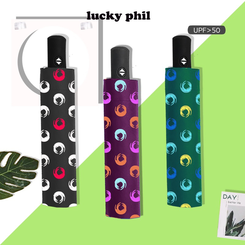 LUCKY PHIL automatic windproof umbrella vortex design | Shopee Philippines