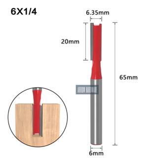 7PCS 1/4" Shank Straight Cut Router Bit Milling Flute Cutter Carbide ...